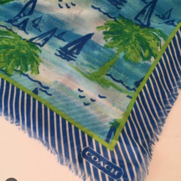 Coach | Accessories | Coach Scarf Beach Scene Scarf | Poshmark